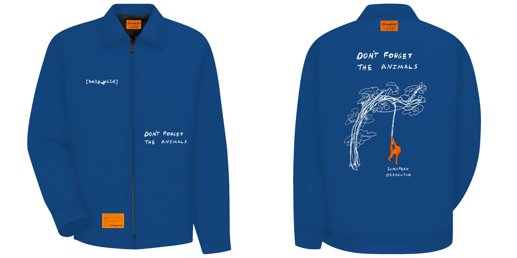 Twill Work Jacket - Orangutan - Blue – [helpwild]