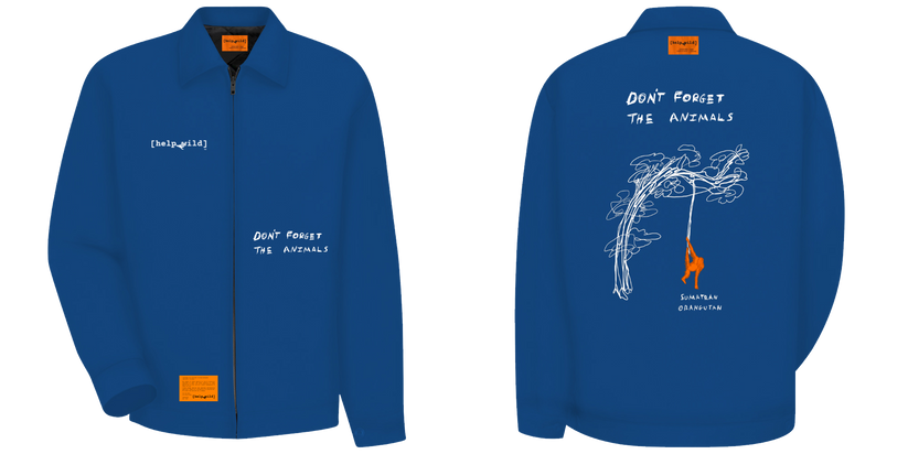 Twill Work Jacket - Orangutan - Blue – [helpwild]